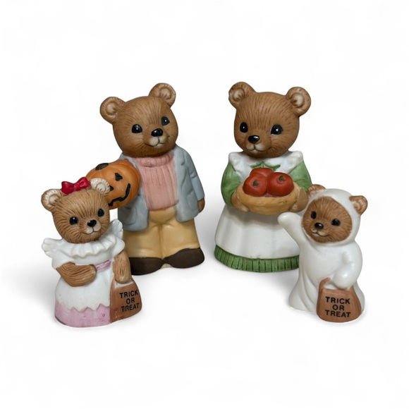 Homco | Holiday | Vintage Homco 529 Halloween Teddy Bears Trickortreat ...